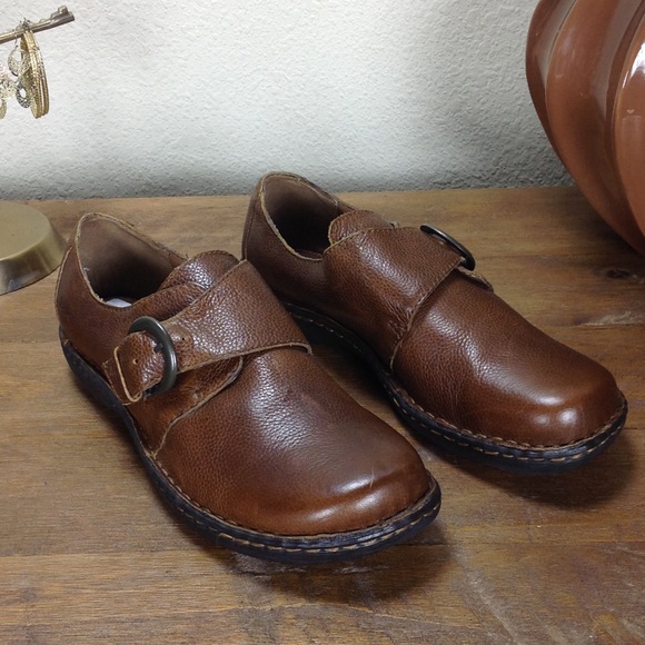 boc | Shoes | Boc Brown Leather Cushioned Insole Clogs | Poshmark